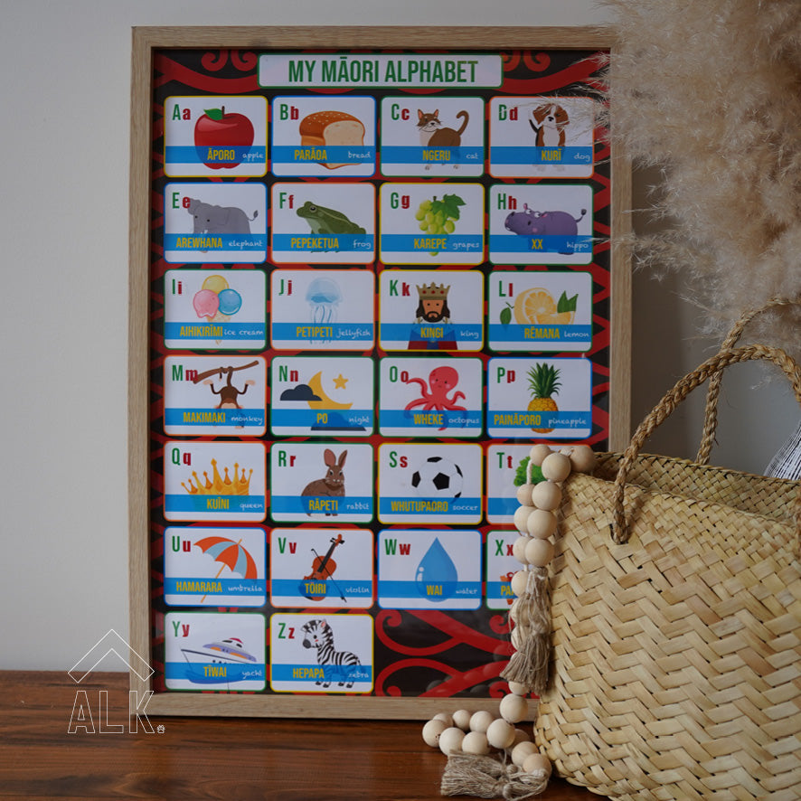 Alphabet Poster - ALK Learning Maori – ALK LEARNING