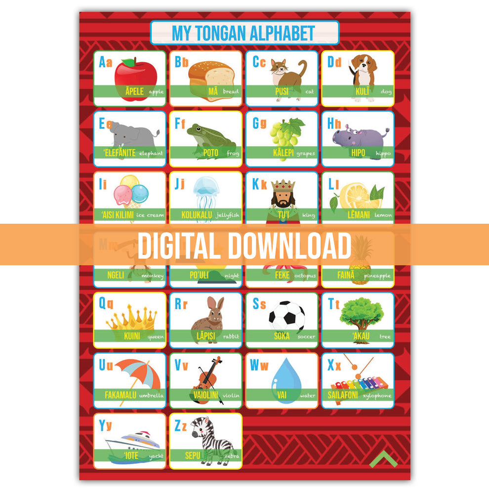 Alphabet Poster Digital Download - Tongan – ALK LEARNING